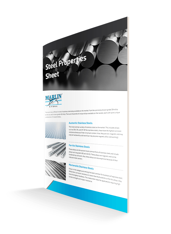 Stainless Steel Properties Reference Sheet | Marlin Steel